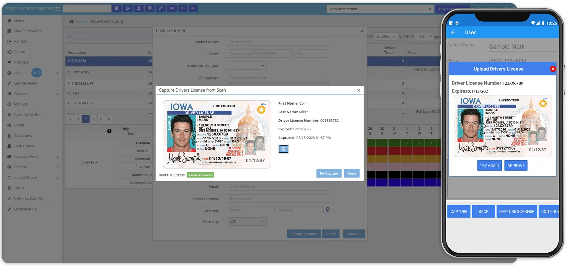 ID Scanning for Rental Software | integraRental